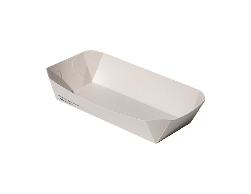 Notpla Seaweed Lined Curved Tray White – Bidfood Catering Supplies